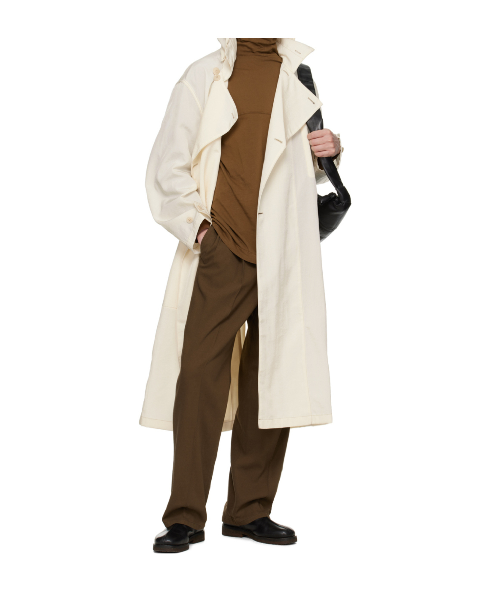 LEMAIRE Lemaire Double-Breasted Hooded Trench Coat